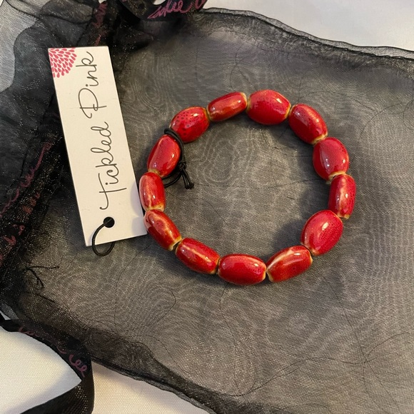 Jewelry | Tickled Pink Bracelet Color Red | Poshmark